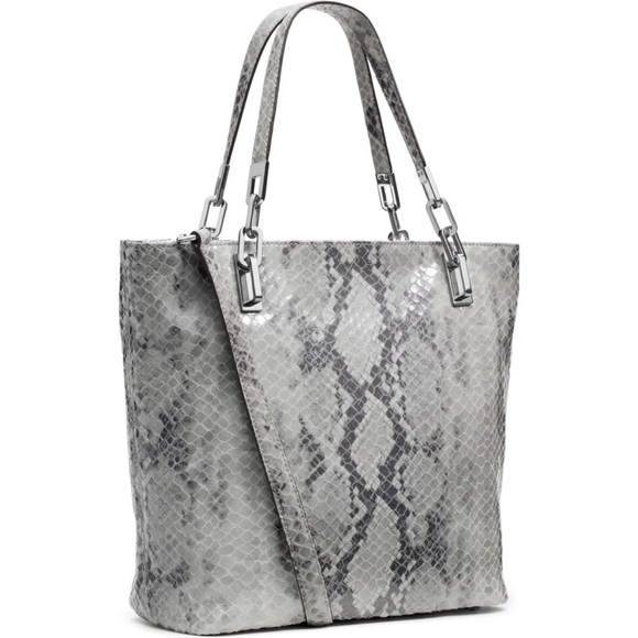 Michael Kors | Bags | Michael Kors Brooke Medium Python Embossed Tote ...